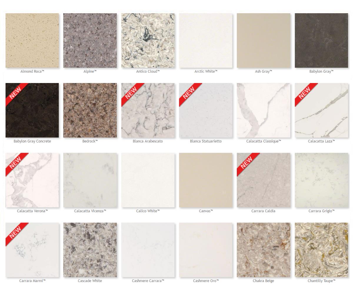 White Quartz Countertops Colors